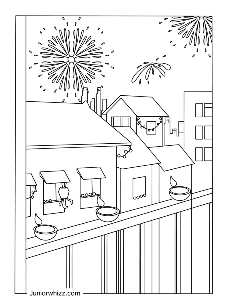 Free Diwali Coloring Pages & Book (Updated 2022)