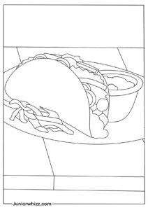 15 Printable Taco Coloring Pages PDF Download