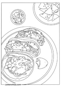 15 Printable Taco Coloring Pages PDF Download