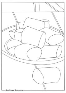 Marshmallow Coloring Pages For Kids 12 Printable Pdfs