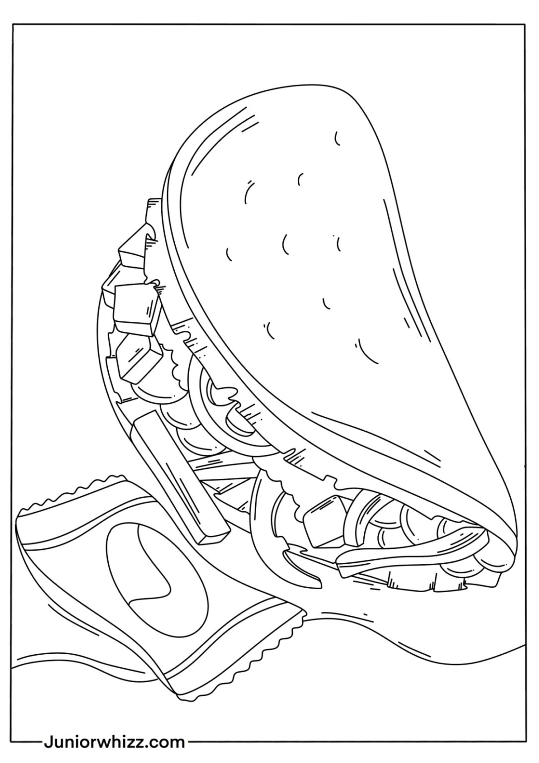 15 Printable Taco Coloring Pages PDF Download