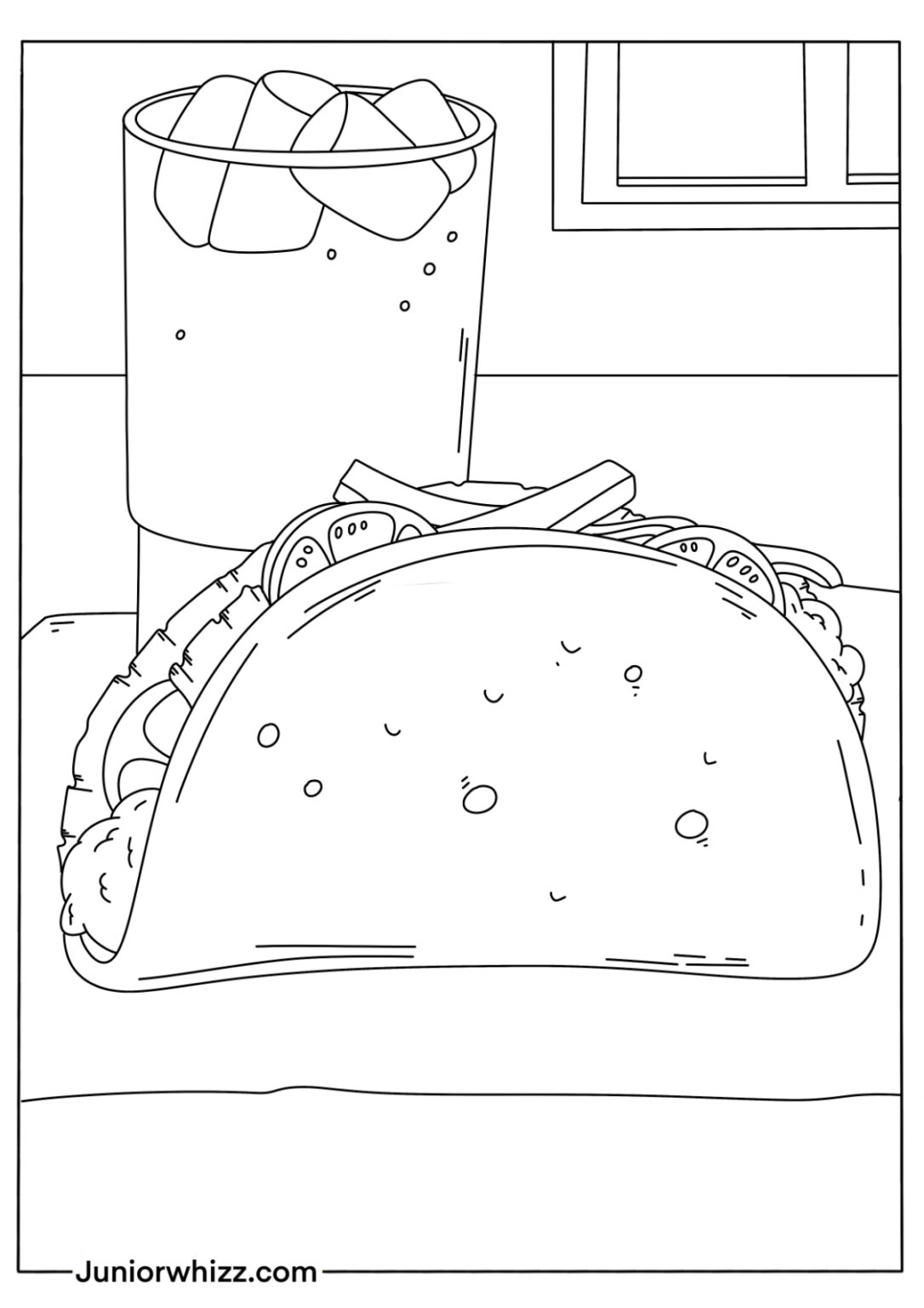 15 Printable Taco Coloring Pages PDF Download