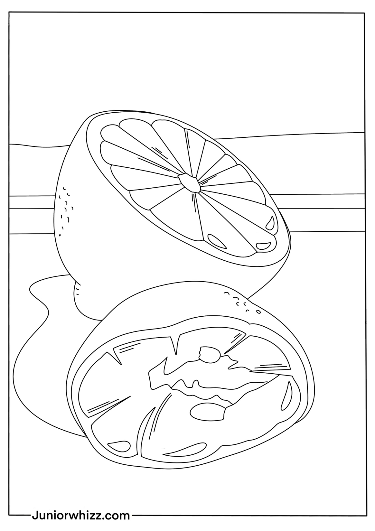 Lemon Coloring Pages & Book for Kids (12 Printable PDFs)
