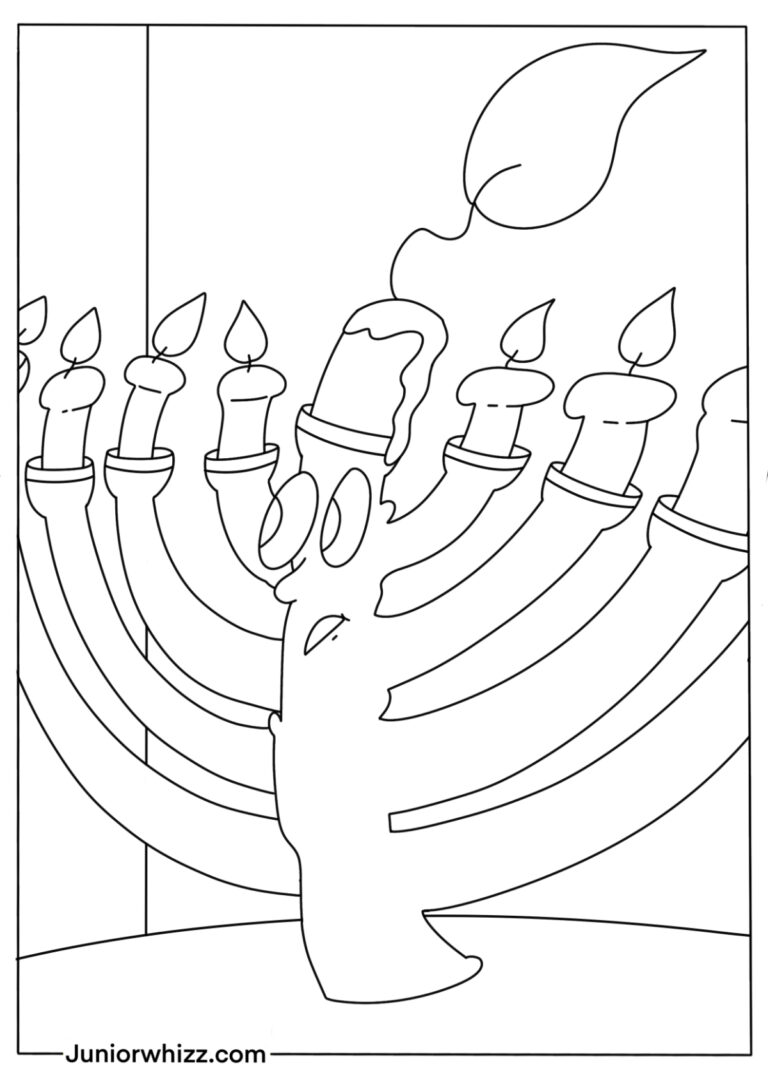 Free Menorah Coloring Pages (13 Printable PDFs)