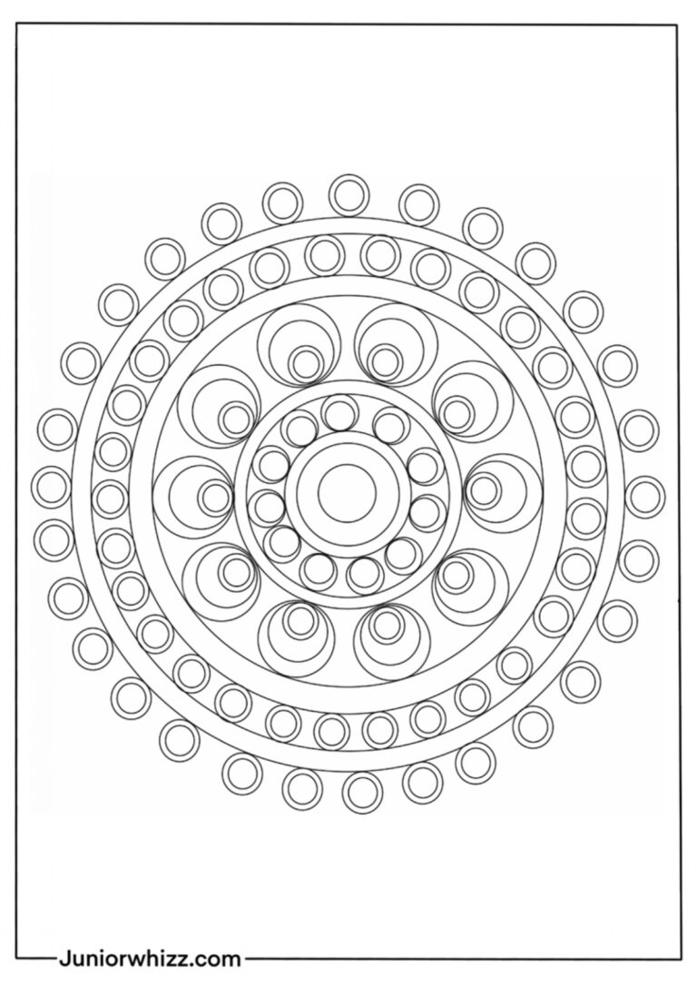 Circle Coloring Pages and Book (12 Free Printable PDFs)