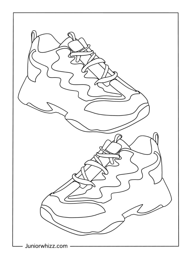 Sneakers Coloring Pages (13 Free Printable PDFs)