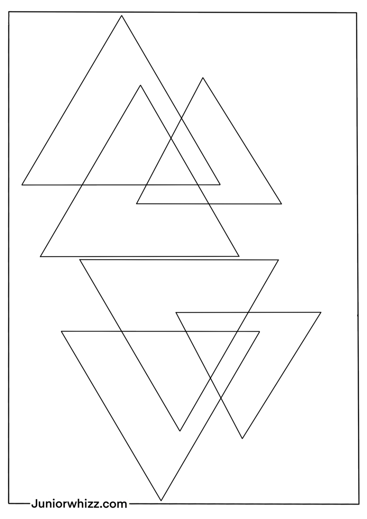 Triangle Coloring Pages and Book for Kids (Printable PDFs)