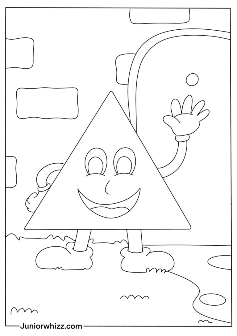 Triangle Coloring Pages and Book for Kids (Printable PDFs)