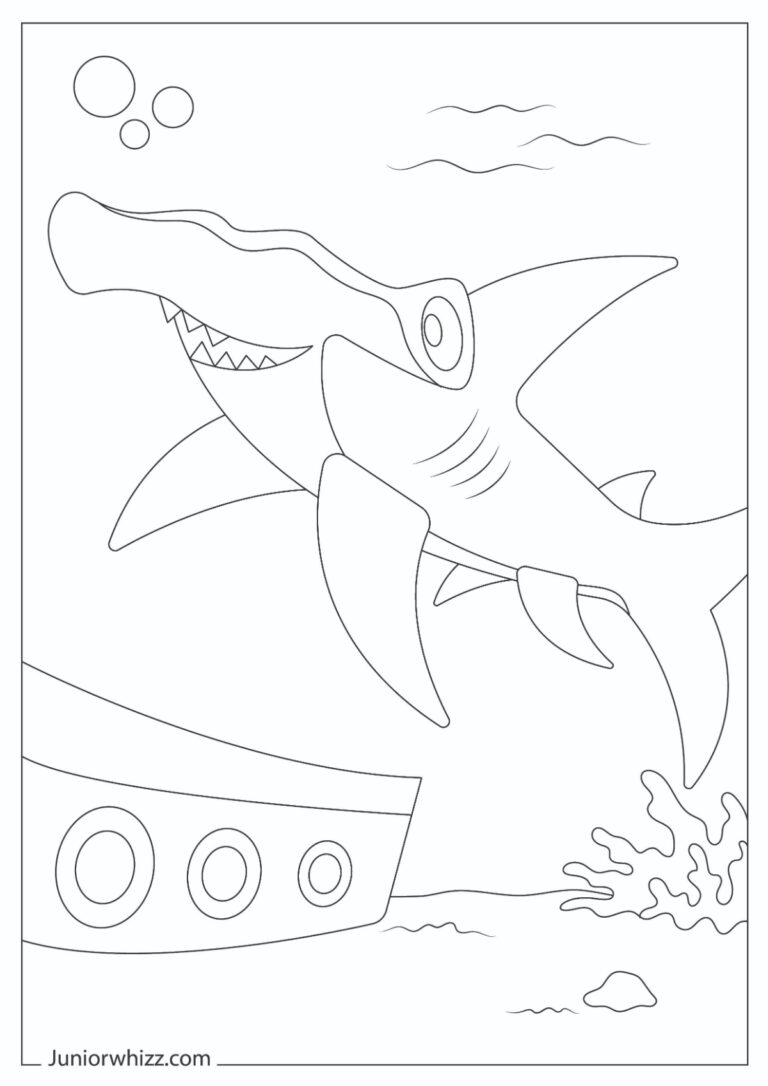 Hammerhead Shark Coloring Pages (11 Printable PDFs)