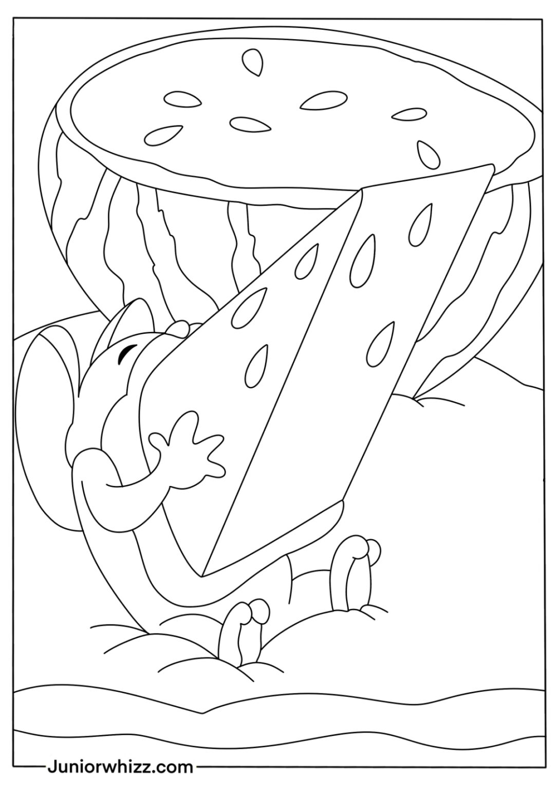 Watermelon Coloring Pages for Kids (14 Printable PDFs)