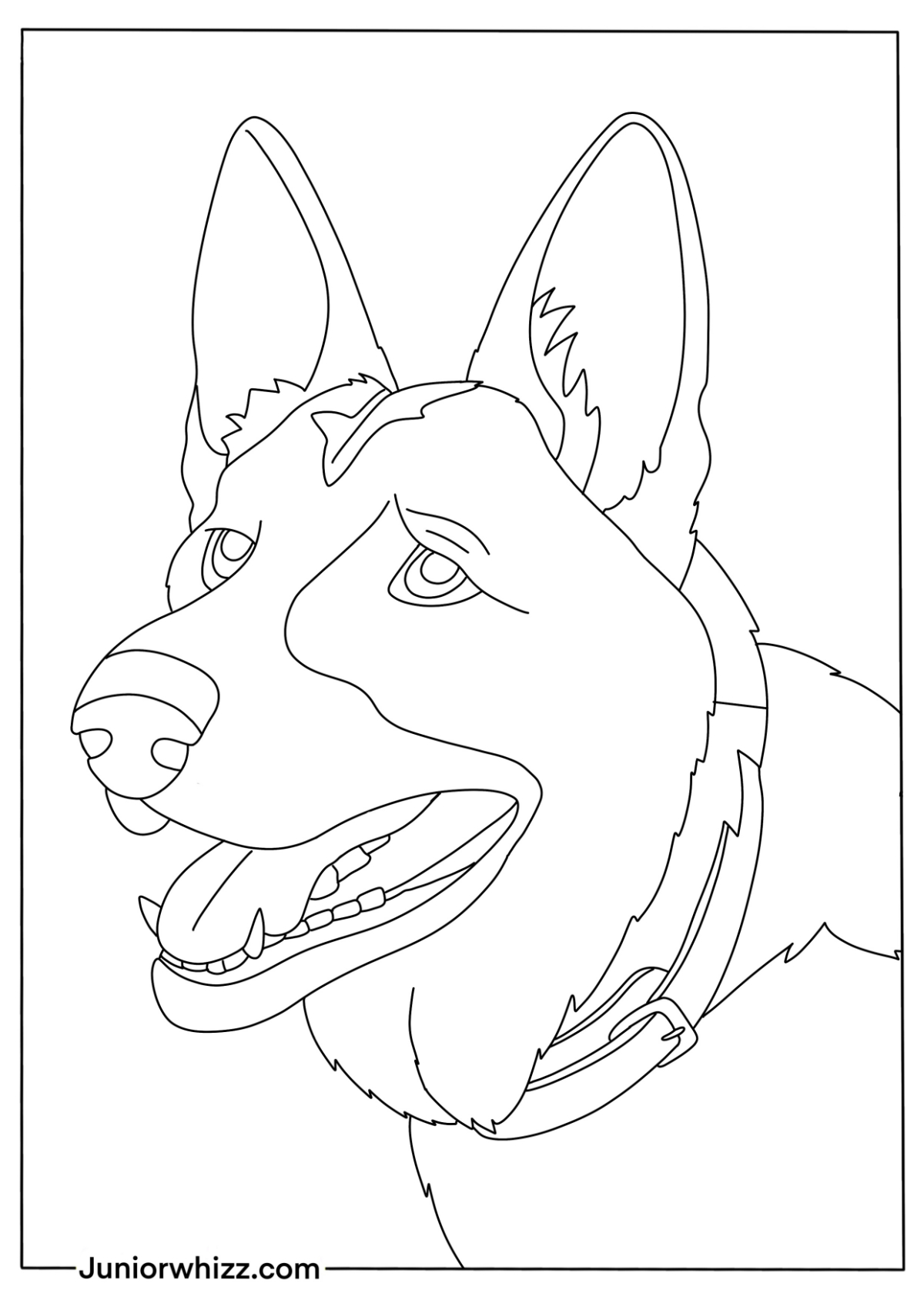 German Shepherd Coloring Pages Printable (Free PDFs)