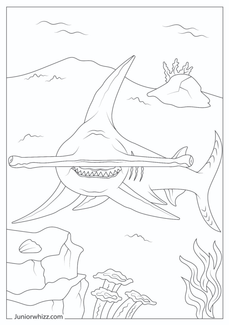 Hammerhead Shark Coloring Pages (11 Printable PDFs)