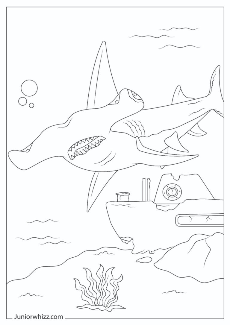 Hammerhead Shark Coloring Pages (11 Printable PDFs)