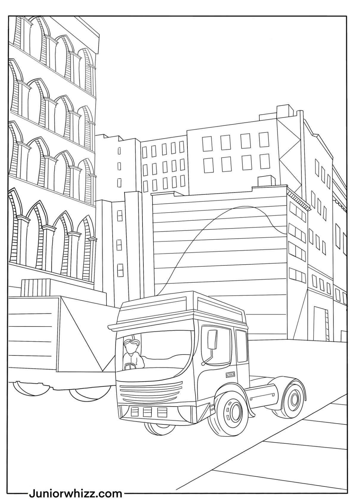 Semi Truck Coloring Pages (12 Free Printable PDFs)