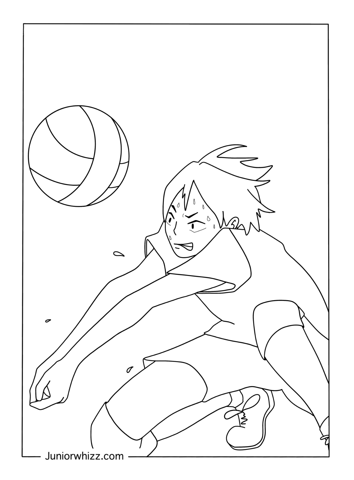 Volleyball Coloring Pages and Book (12 Printable Sheets)