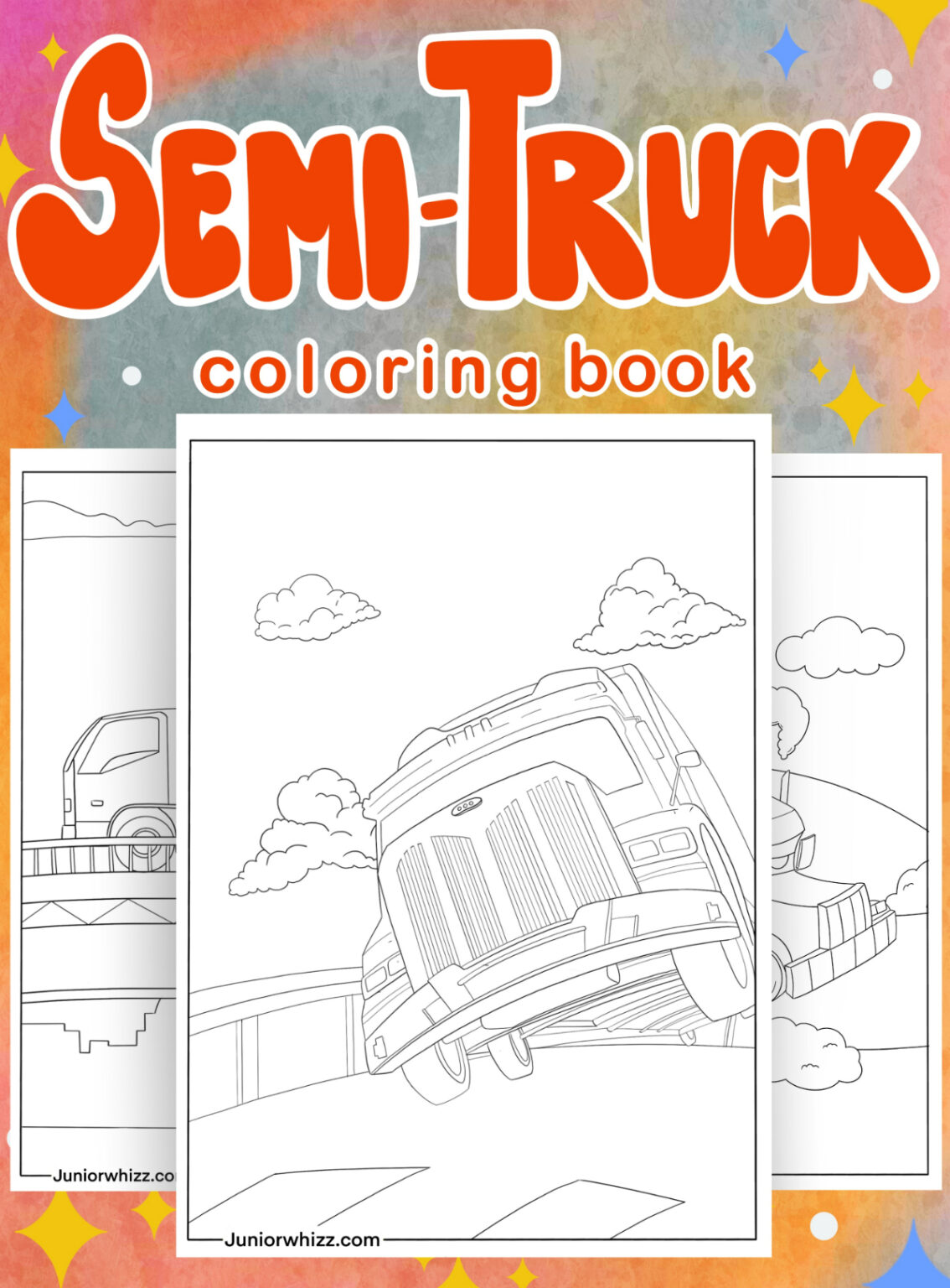 Semi Truck Coloring Pages (12 Free Printable PDFs)
