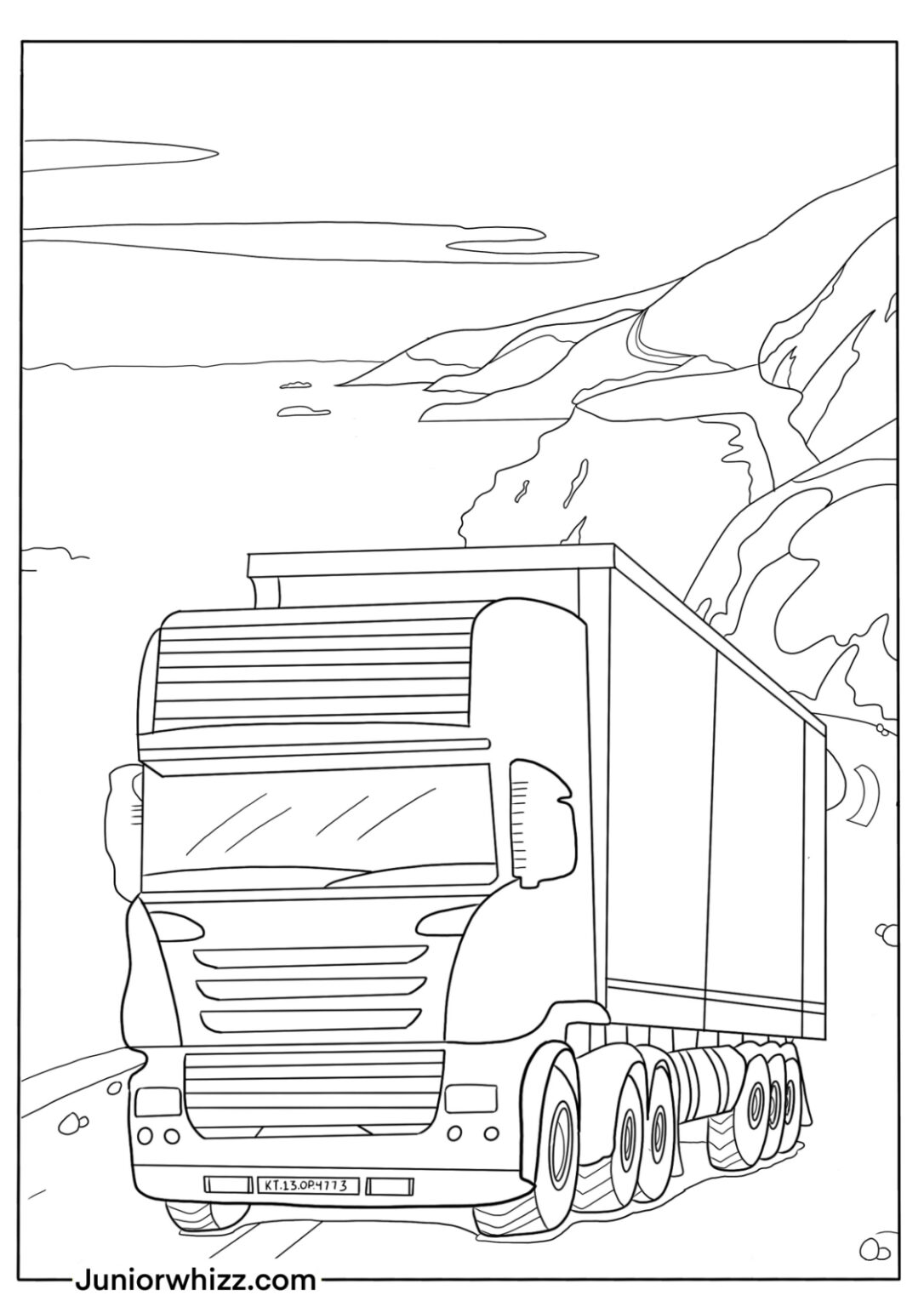 Semi Truck Coloring Pages (12 Free Printable PDFs)