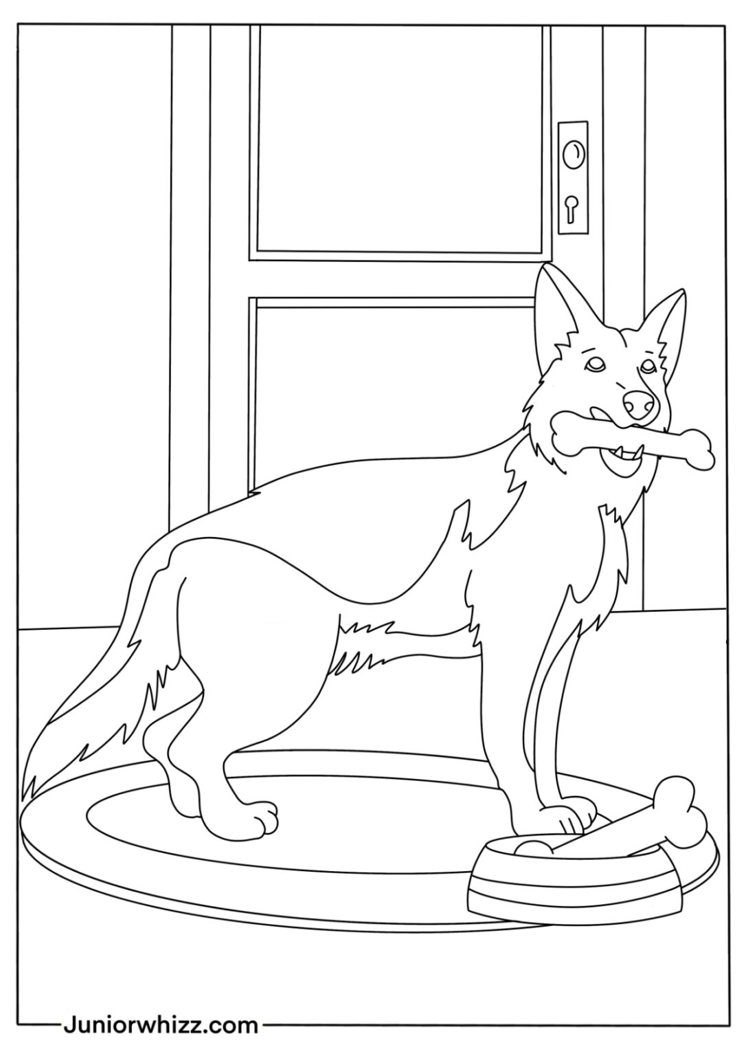 German Shepherd Coloring Pages Printable (Free PDFs)