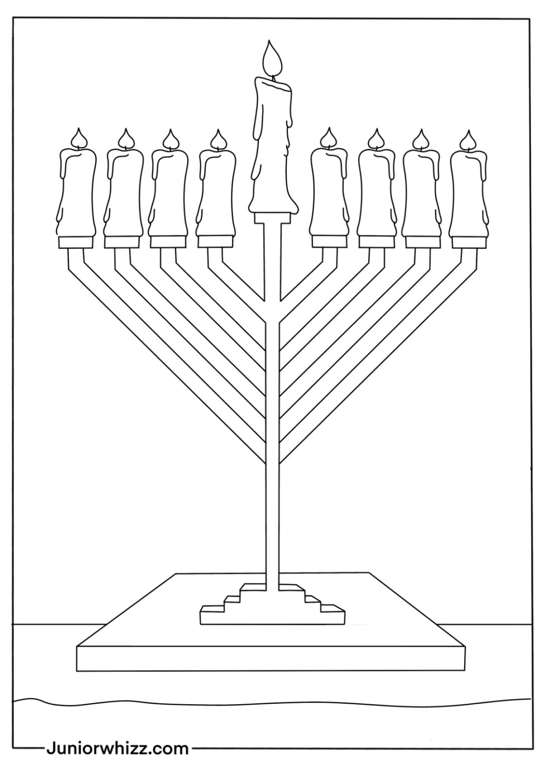 Free Menorah Coloring Pages (13 Printable PDFs)