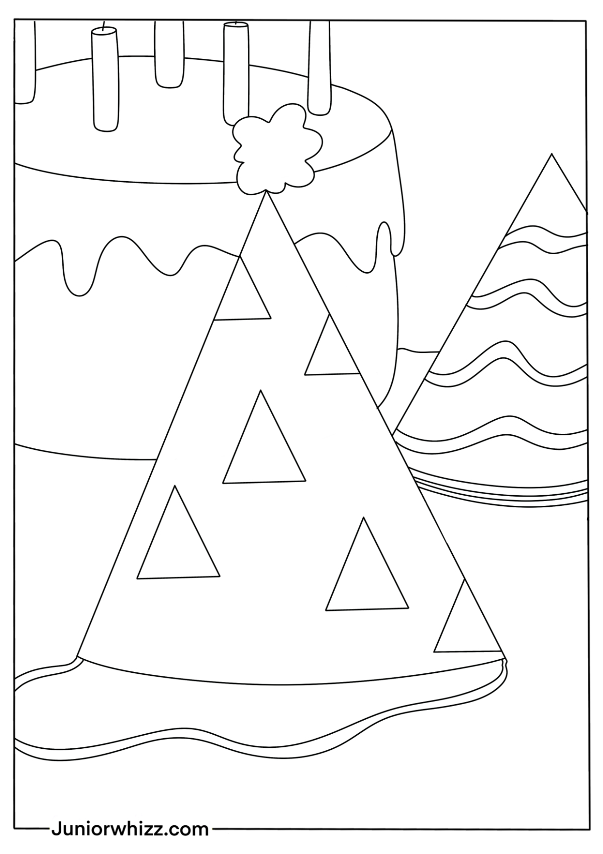 Triangle Coloring Pages and Book for Kids (Printable PDFs)
