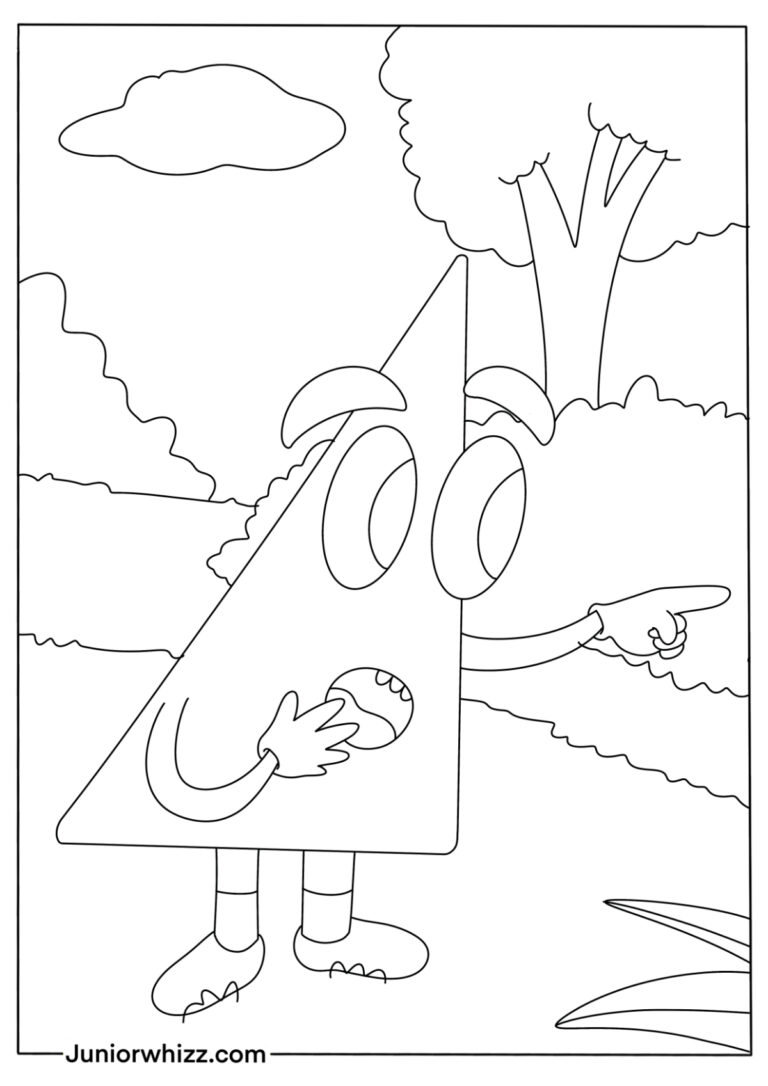 Triangle Coloring Pages and Book for Kids (Printable PDFs)