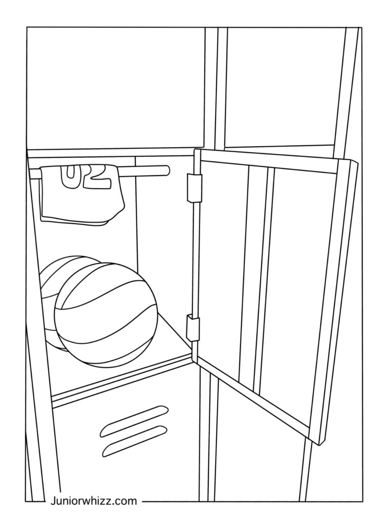 Volleyball Coloring Pages and Book (12 Printable Sheets)