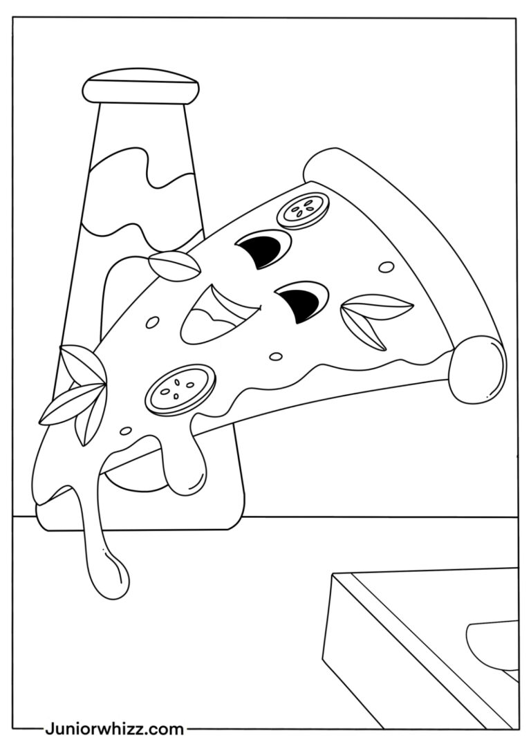 Easy Food Coloring Pages for Kids (16 Printable PDFs)