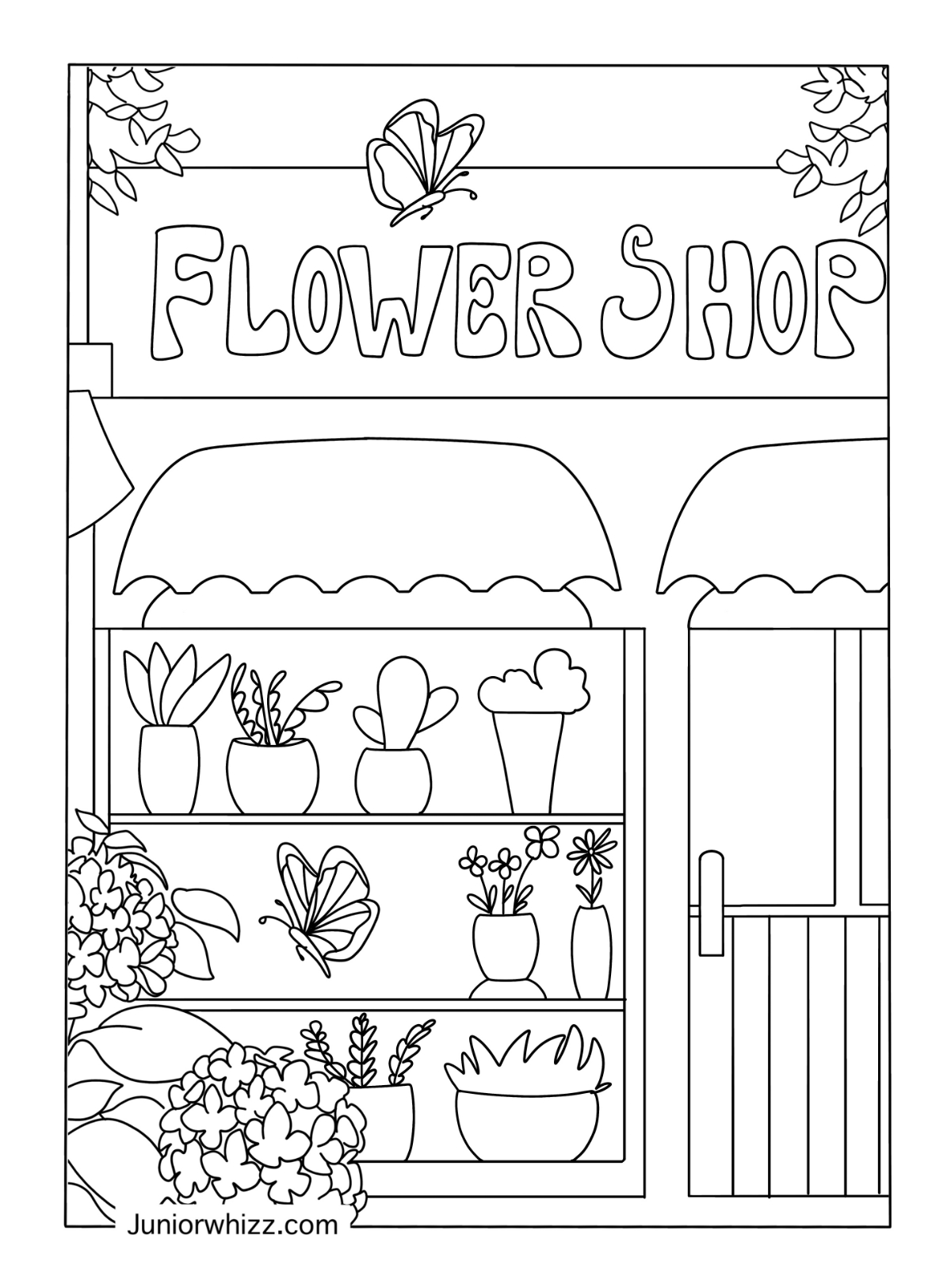 Butterflies and Flowers Coloring Pages (14 Printable PDFs)
