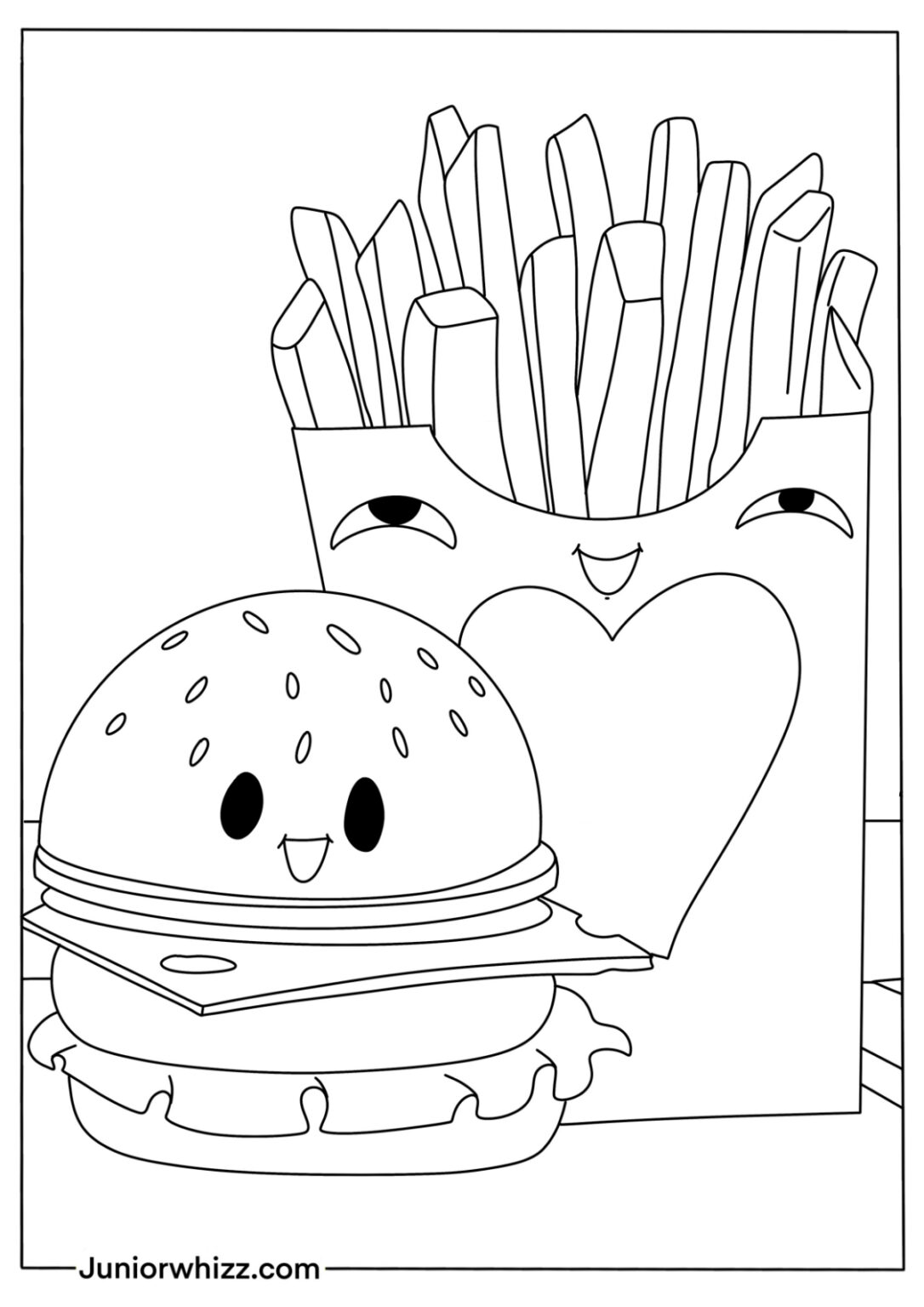 Easy Food Coloring Pages for Kids (16 Printable PDFs)