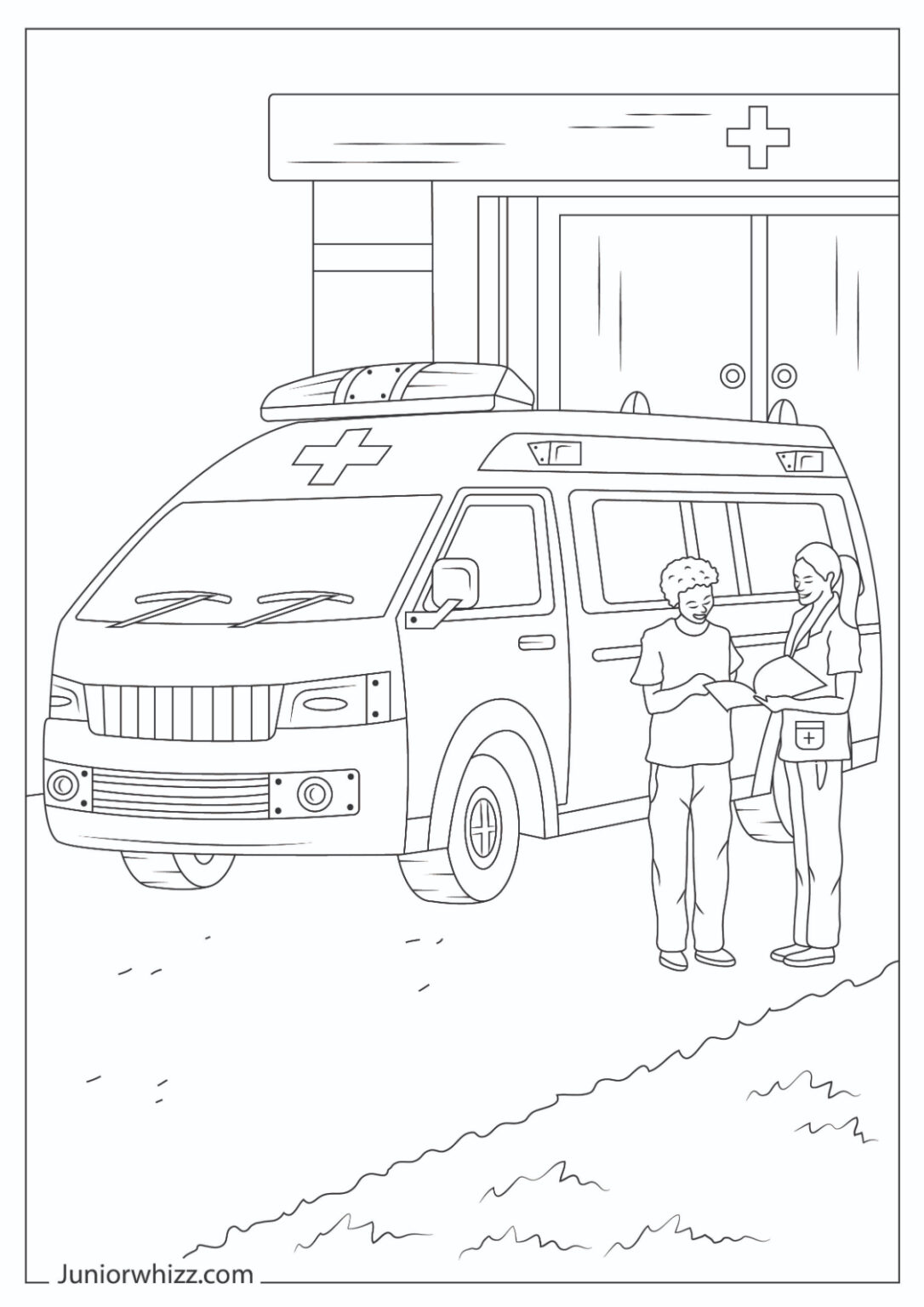 Ambulance Coloring Pages for Kids (12 Free Printable PDFs)