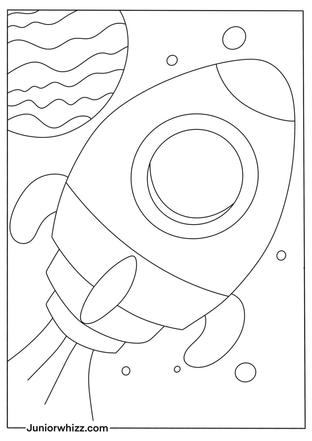15 Rocketship Coloring Pages for Kids (Printable PDFs)