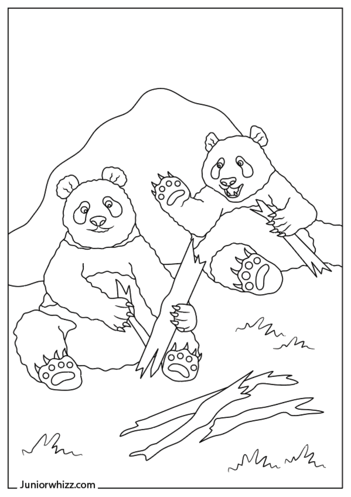 Panda Bear Coloring Pages and Book (12 Printable PDFs)