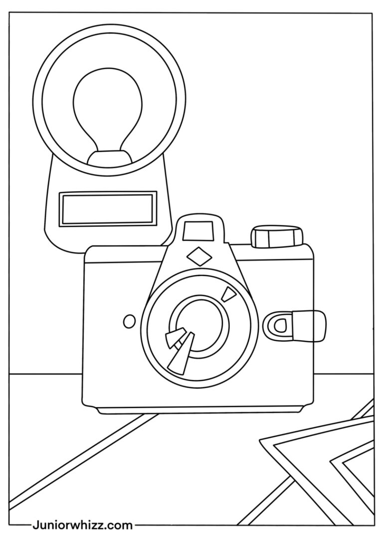 Camera Coloring Pages for Kids (14 Free Printable PDFs)
