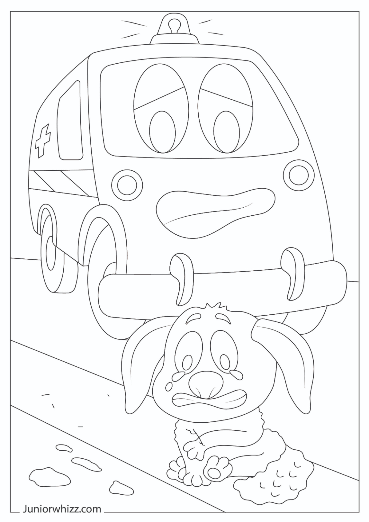 Ambulance Coloring Pages for Kids (12 Free Printable PDFs)