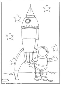 15 Rocketship Coloring Pages for Kids (Printable PDFs)