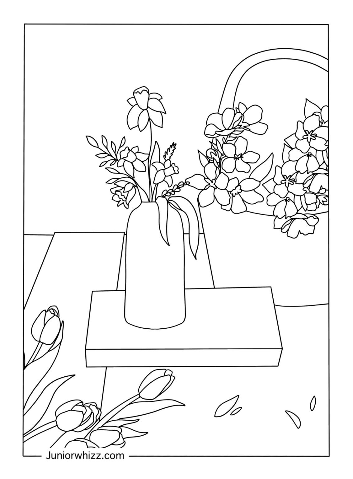 Spring Flowers Coloring Pages (14 Printable PDFs)